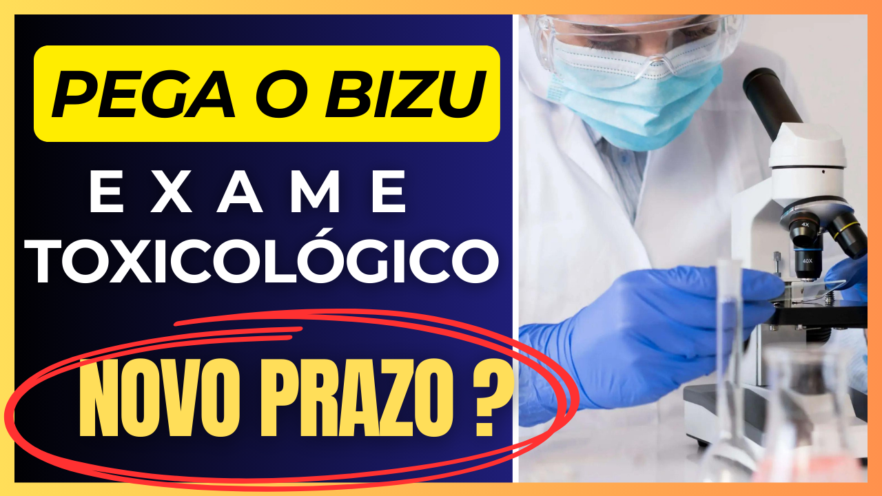 NOVO PRAZO para o exame toxicológico? :: Bizuário de Trânsito 2025